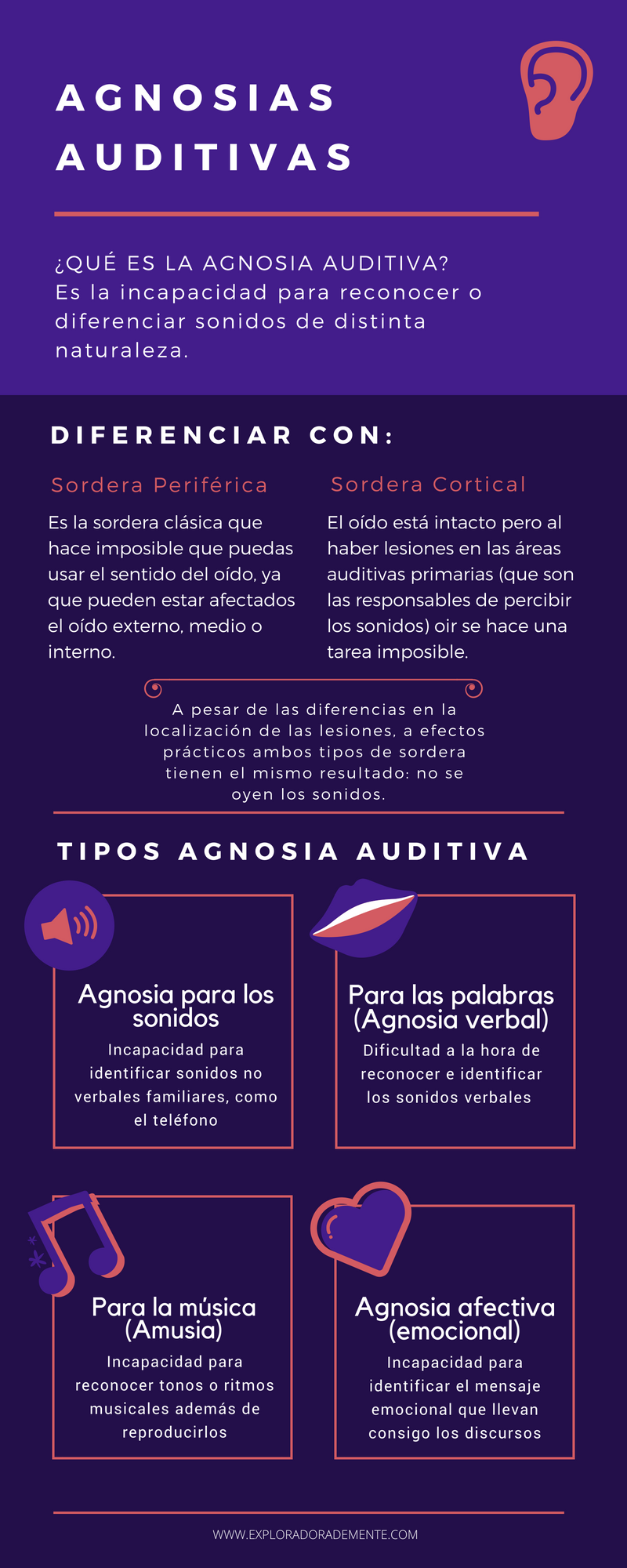 AGNOSIAS AUDITIVAS: DEFINICIÓN Y TIPOS – Exploradora deMente